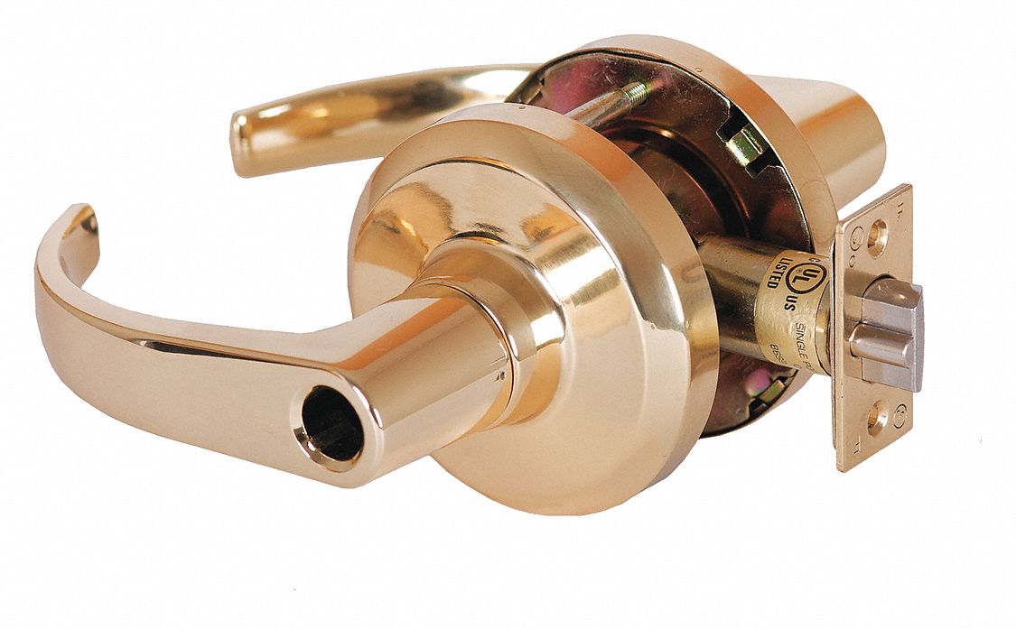 STANLEY, Office Lever Locksets, Brass, Door Lockset - 45DF08 ...