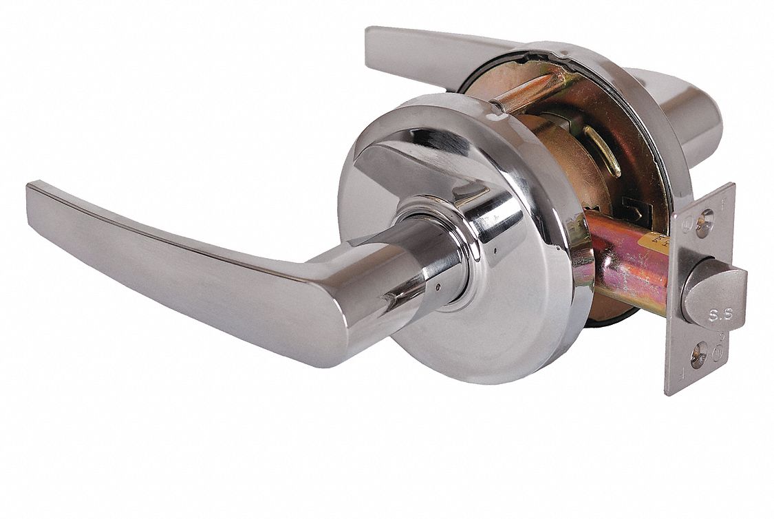 STANLEY, Passage Lever Locksets, Chrome, Door Lockset - 45DF29 ...