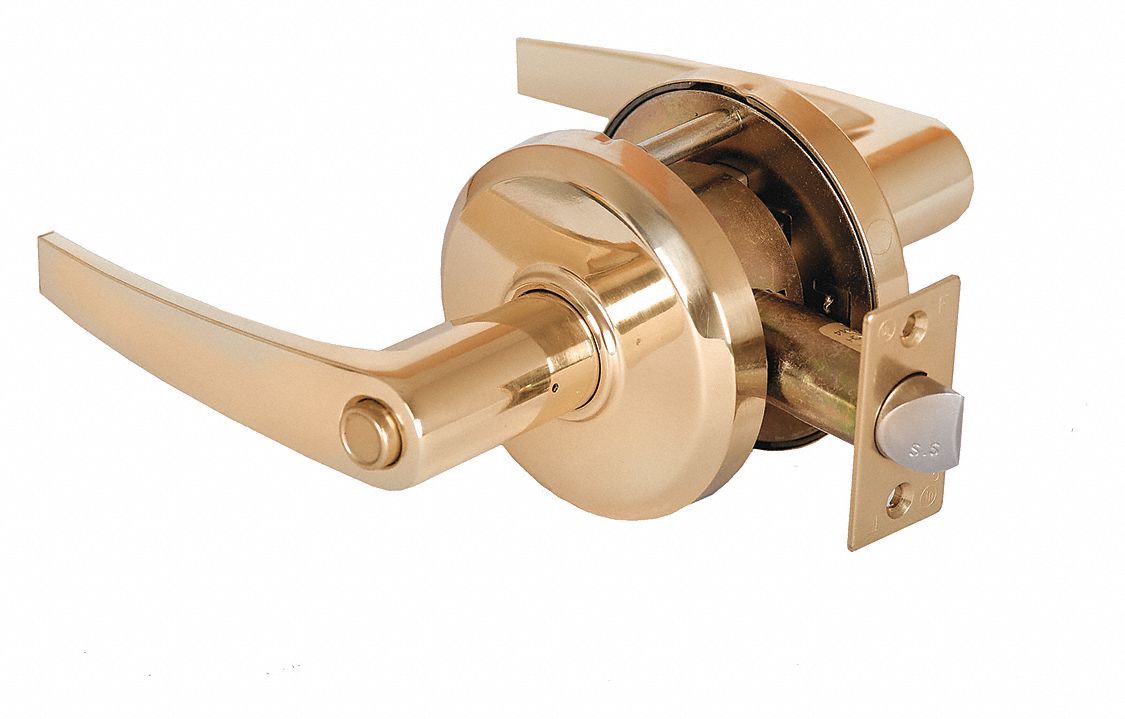 DORMAKABA, Privacy Lever Locksets, Brass, Door Lockset - 45DF39 ...