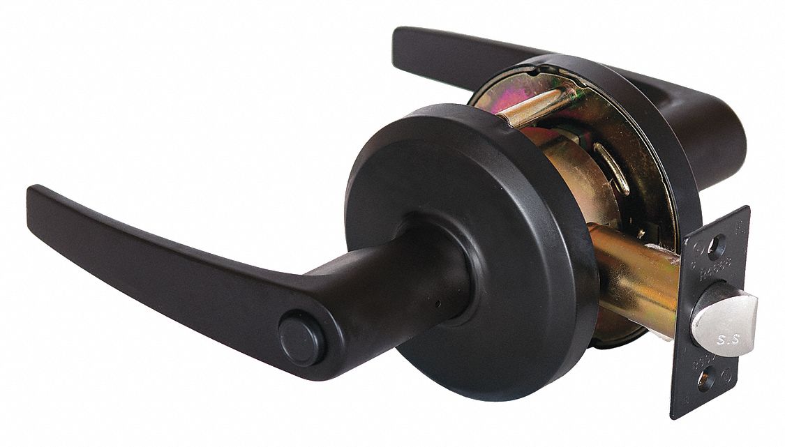 STANLEY, Privacy Lever Locksets, Bronze, Door Lockset - 45DF40 ...