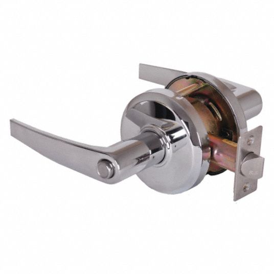 STANLEY, Privacy Lever Locksets, Chrome, Door Lockset - 45DF42 ...