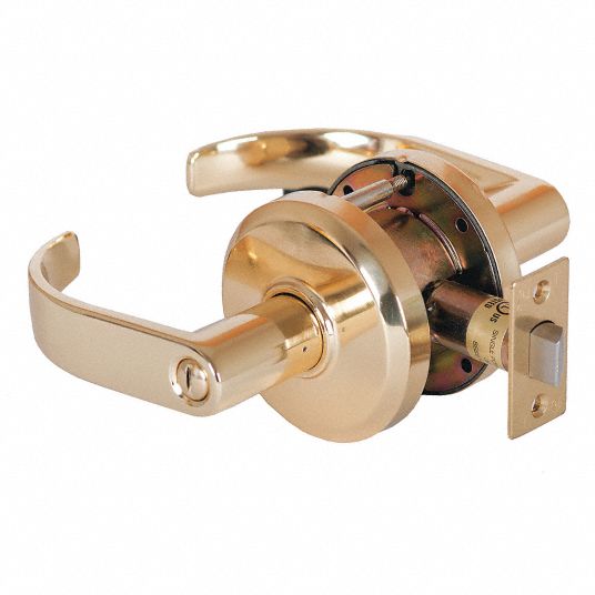 STANLEY, Privacy Lever Locksets, Brass, Door Lockset - 45DF46 ...