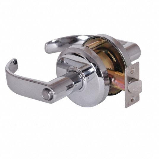 DORMAKABA, Privacy Lever Locksets, Chrome, Door Lockset - 45DF49 ...