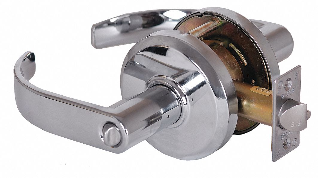 STANLEY, Office Lever Locksets, Chrome, Door Lockset - 45DF62 ...