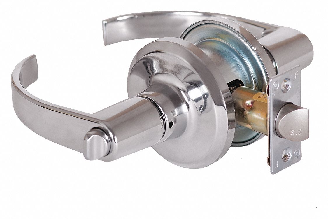 STANLEY, Privacy Lever Locksets, Chrome, Door Lockset - 45DH94 ...