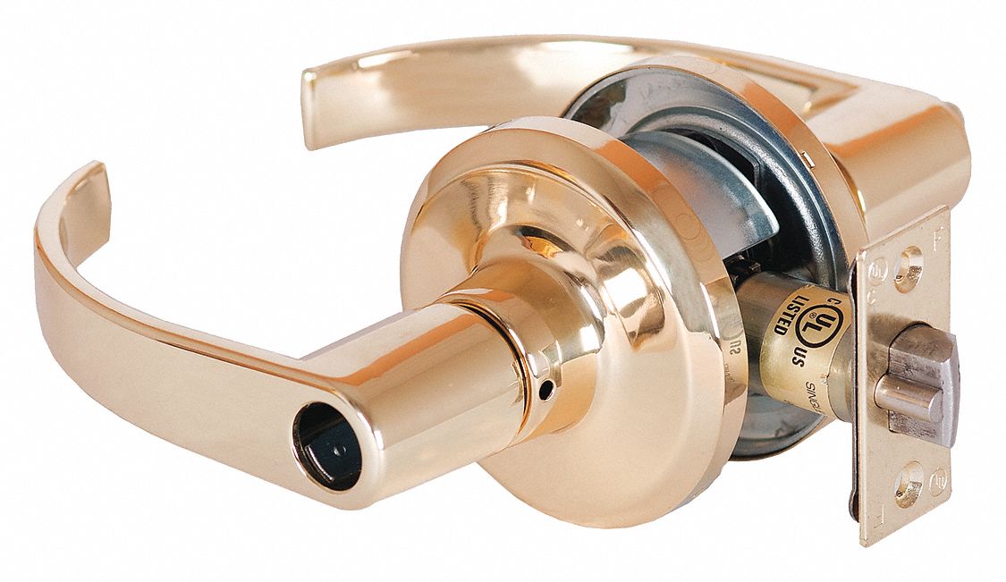 STANLEY, Office Lever Locksets, Brass, Door Lockset - 45DJ03 ...