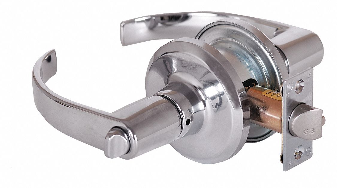 DORMAKABA, Office Lever Locksets, Chrome, Door Lockset - 45DJ06 ...