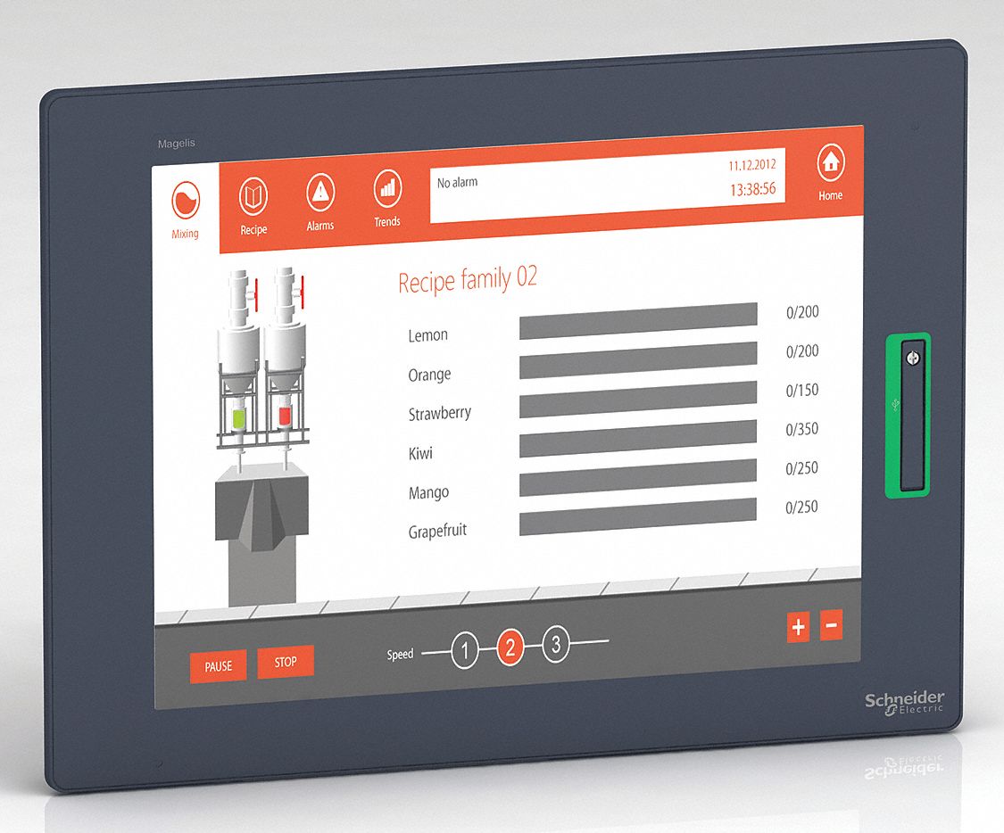 SCHNEIDER ELECTRIC, TFT Color LCD, 15 in Display Screen Size, Touch ...