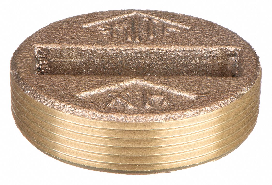 JAY R. SMITH MFG. CO, 2 in Overall Dia, 1 in Overall Ht, Floor Cleanout ...