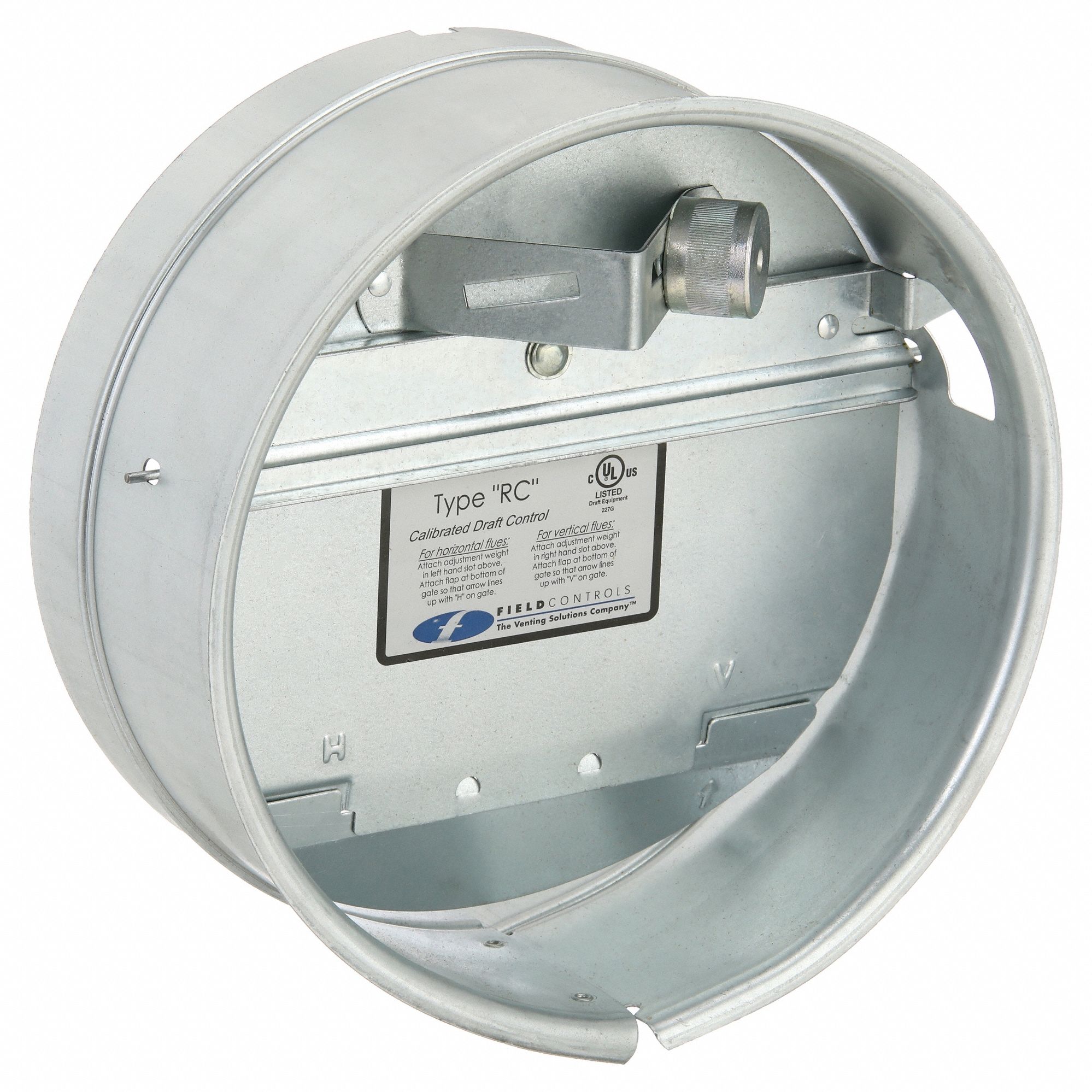 Oil, For 7 in_8 in_9 in Duct Dia, 7-9"dia SS Barometric Draft Control ...