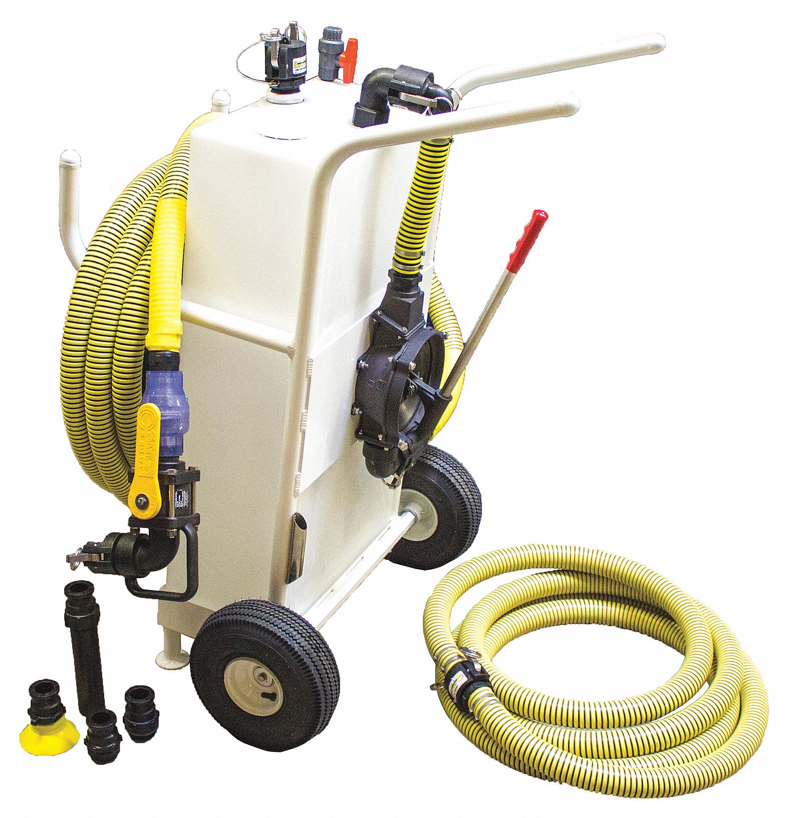 EDSON, Aluminum, 1 1/2 in Fluid Connection Size, Portable Waste Cart ...