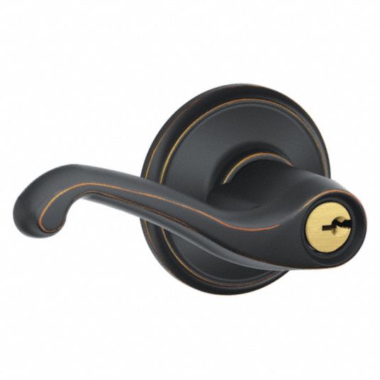SCHLAGE, Office Lever Locksets, Bronze, Door Lockset - 45EH12|F51A FLA ...