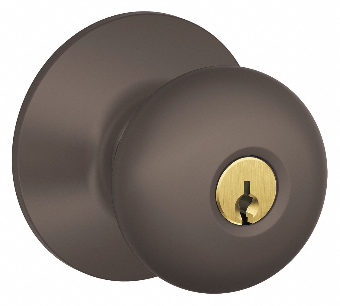 SCHLAGE, Office Knob Locksets, Bronze, Door Lockset - 45EH30|F51A PLY ...