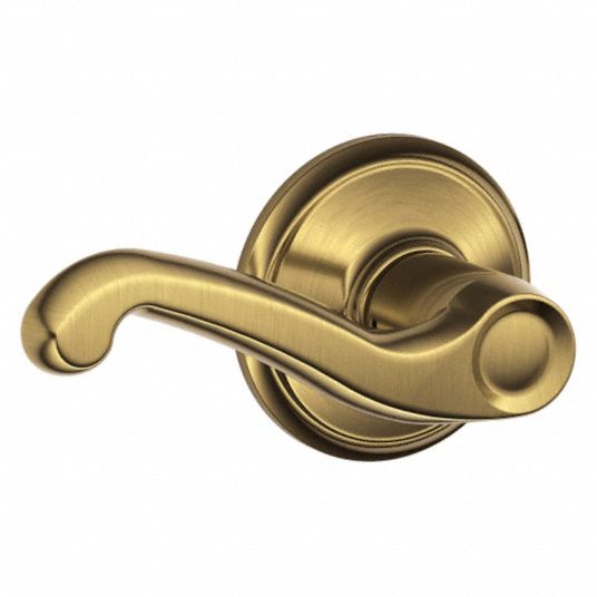 SCHLAGE, Passage Lever Locksets, Brass, Door Lockset - 45EH86|F10 FLA ...