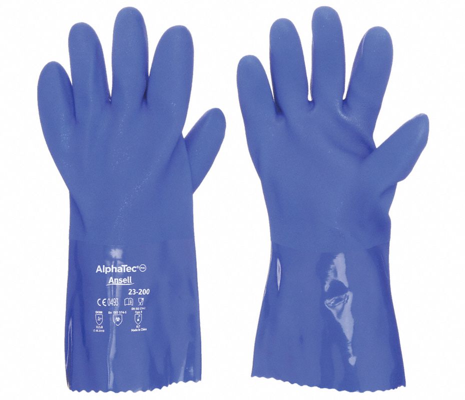 ANSELL Guantes PVC Azul Talla 10 - 45EM18 | 23-200 - Grainger México