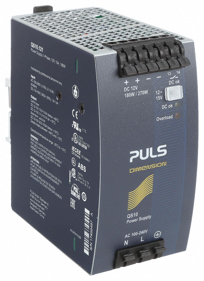 PULS Fuente Alimentación CD,12 a 15VCD,180W - Suministros de Energía CD ...