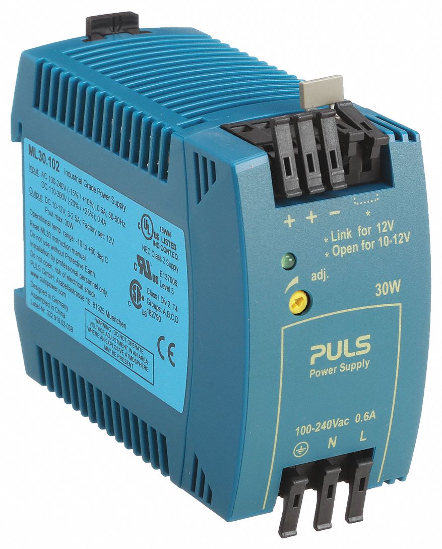 PULS, DIN Rail, 30 W Output Power - Rated, DC Power Supply - 45ET88 ...