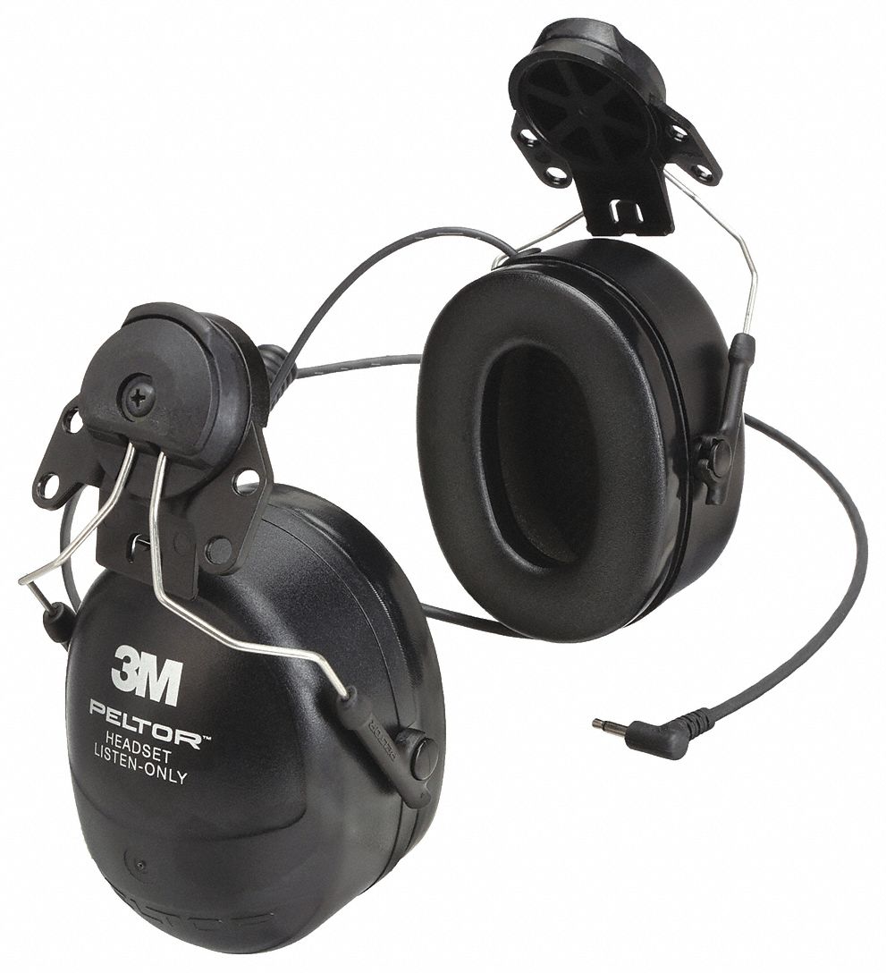 3M, Hard Hat-Mounted Earmuff, Passive, Communication Headset - 45EU02 ...
