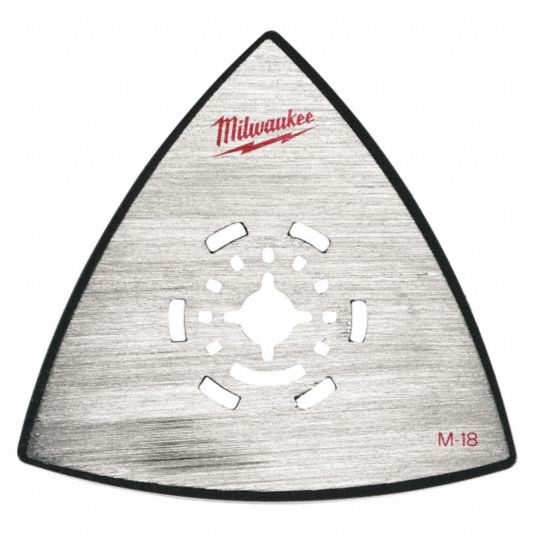 MILWAUKEE Oscillating Tool Backing Pad, Triangular, 3 1/2 in Length, 3 ...