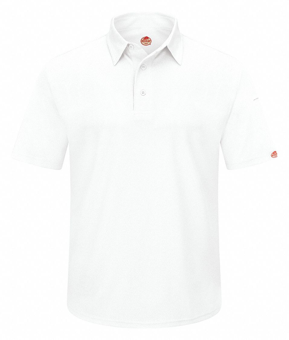RED KAP, Men's, XL, Short Sleeve Polo - 45EY49|SK90WH SS XL - Grainger