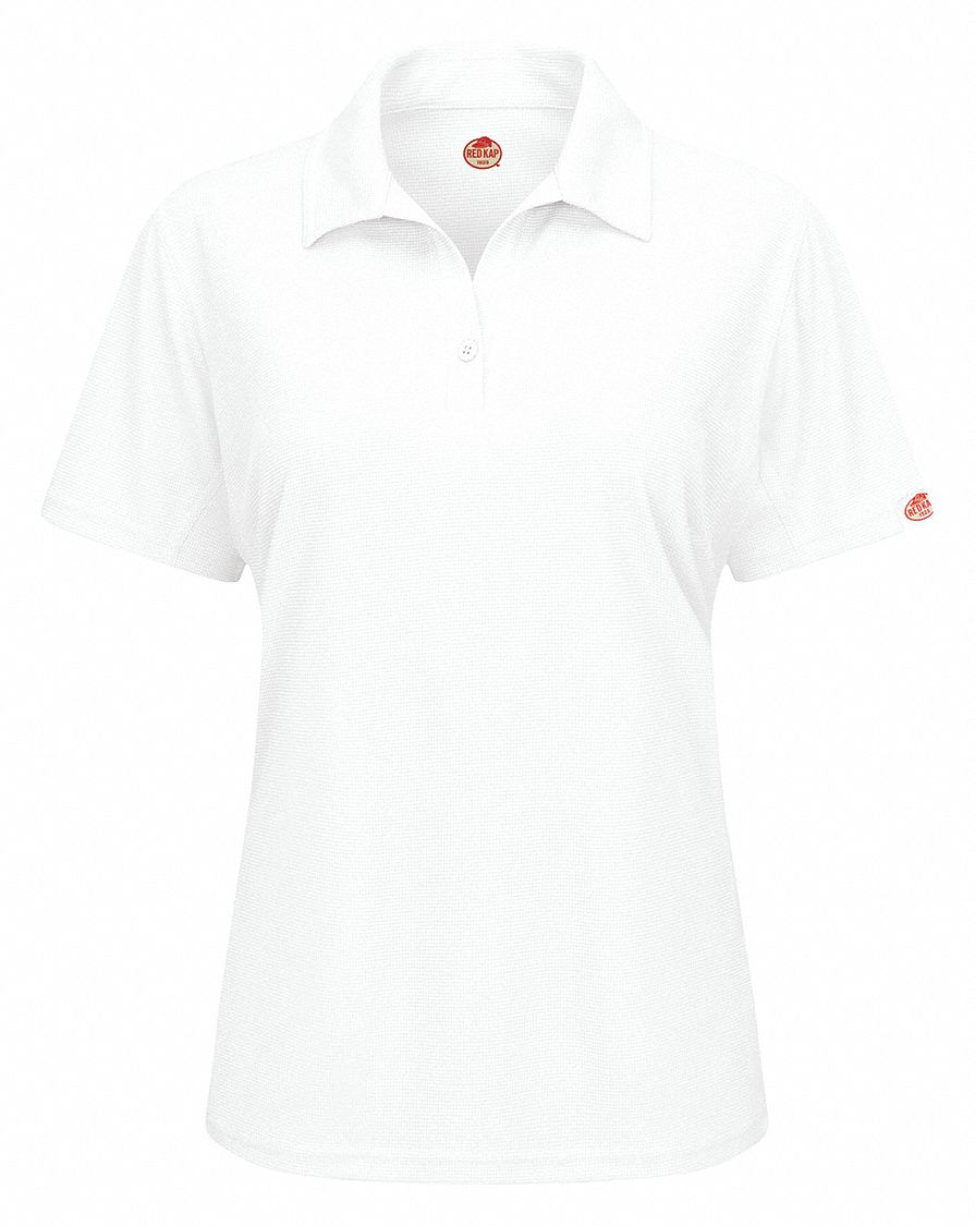 RED KAP, Women's, M, Short Sleeve Polo - 45EZ04|SK91WH SS M - Grainger