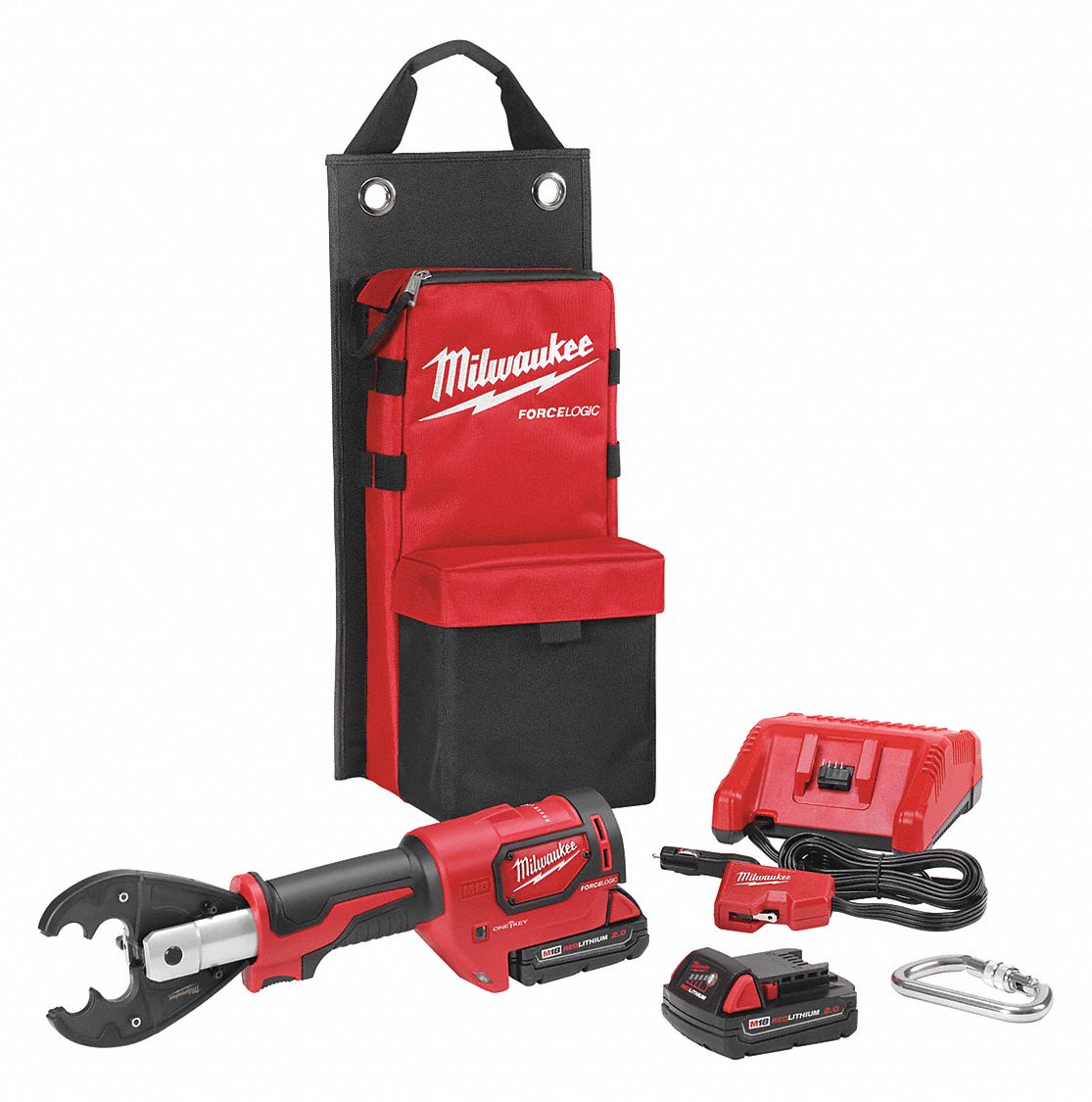 MILWAUKEE Cordless Crimping Tool Kit: 6 ton Max. Crimping Force, W ...