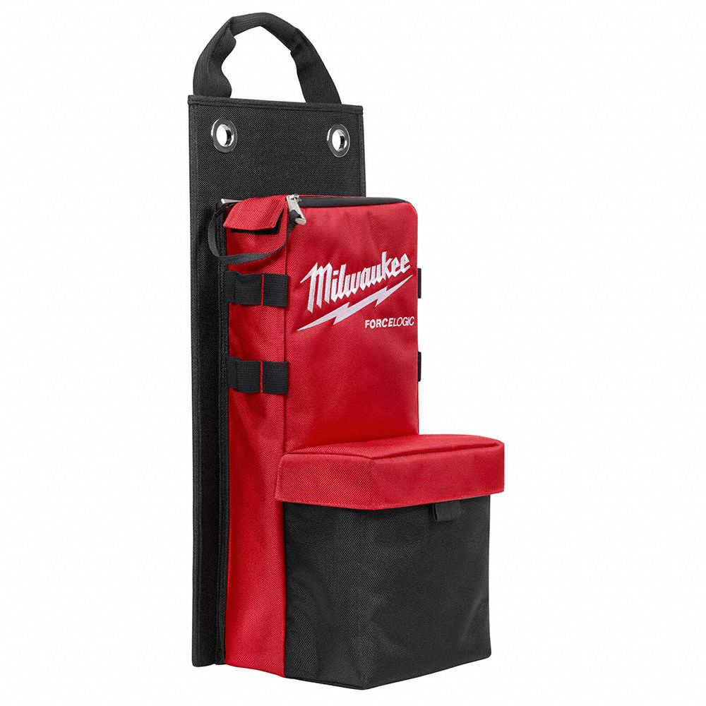 MILWAUKEE, 9 3/8 in W x 7 in D x 22 in H, Red, Tool Bag - 45FD72|48-22 ...