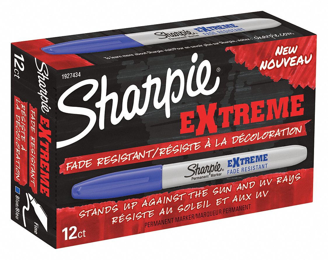 SHARPIE, Blue, Capped, Permanent Marker - 45FE17|1927434 - Grainger