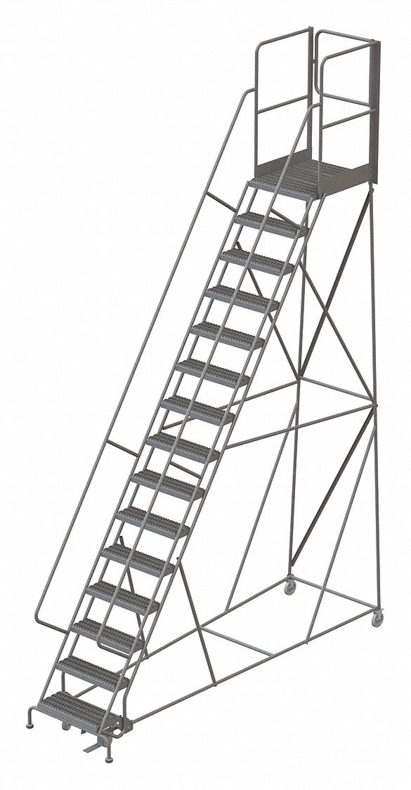 TRI-ARC, 12.5 ft Platform Ht, Unassembled, Rolling Ladder - 45FF74 ...