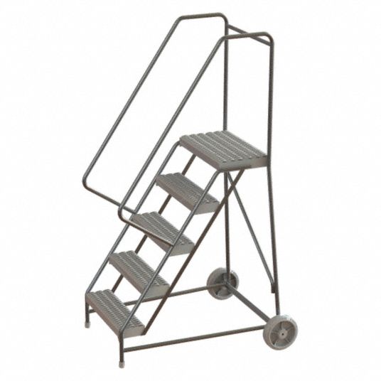 TRI-ARC, 4.2 ft Platform Ht, Assembled, Wheelbarrow Ladder - 45FG08 ...