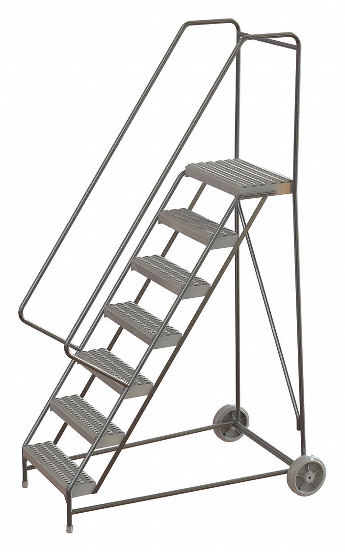 TRI-ARC, 5.8 ft Platform Ht, Assembled, Wheelbarrow Ladder - 45FG10 ...
