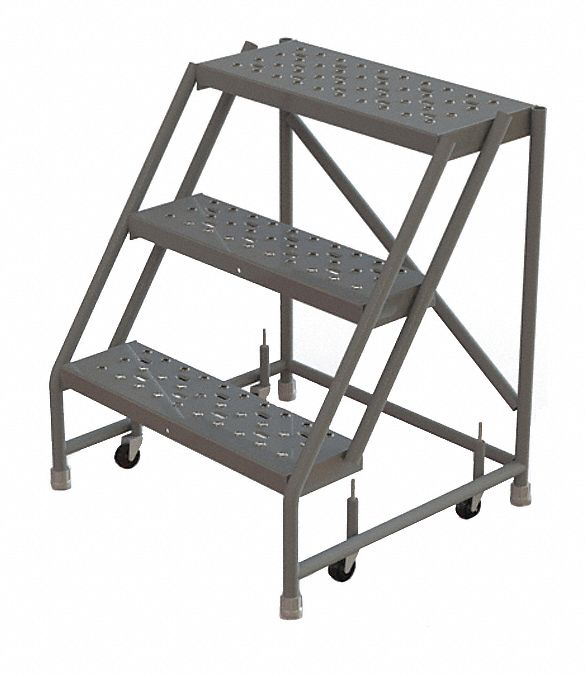 TRI-ARC, 2.5 ft Overall Ht, 450 lb Load Cap, Step Stool - 45FG17 ...