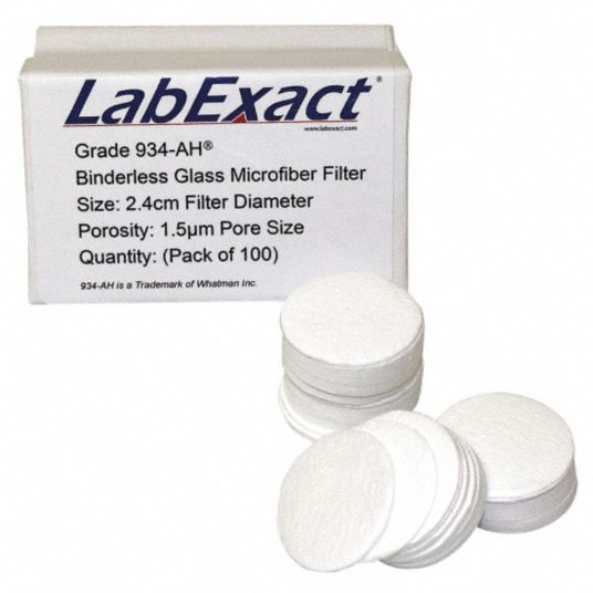 LABEXACT, 934-AH, 2.4 cm Dia, Glass Microfiber Filter - 45FG65|LSS ...