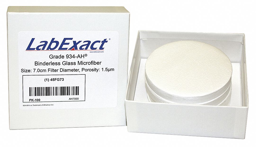 LABEXACT, 934-AH, 7 cm Dia, Glass Microfiber Filter - 45FG73|LSS-AH7000 ...