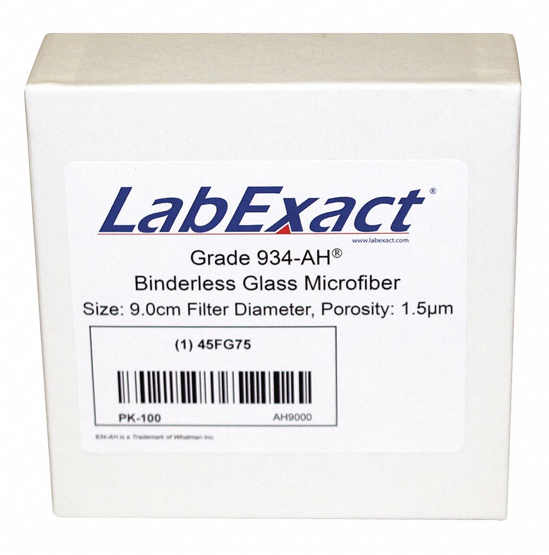 LABEXACT, 934-AH, 9 cm Dia, Glass Microfiber Filter - 45FG75|LSS-AH9000 ...