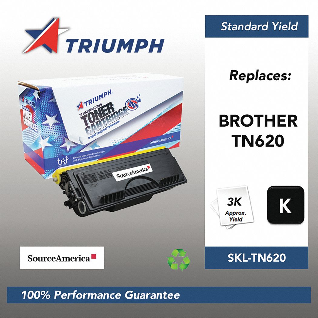 SOURCE AMERICA, Black, TN620, Toner Cartridge - 45FL42|SKL-TN620 - Grainger