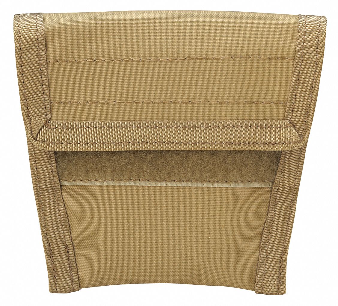 Handcuff Pouch, Hook-and-Loop, 500D Nylon, Coyote Tan - Grainger