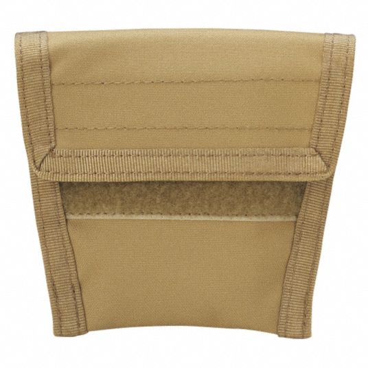 Handcuff Pouch, Hook-and-Loop, 500D Nylon, Black - Grainger