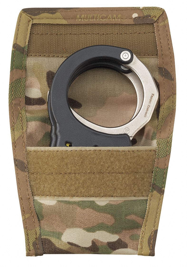 Handcuff Pouch, Hook-and-Loop, 500D Nylon, Olive Drab - Grainger