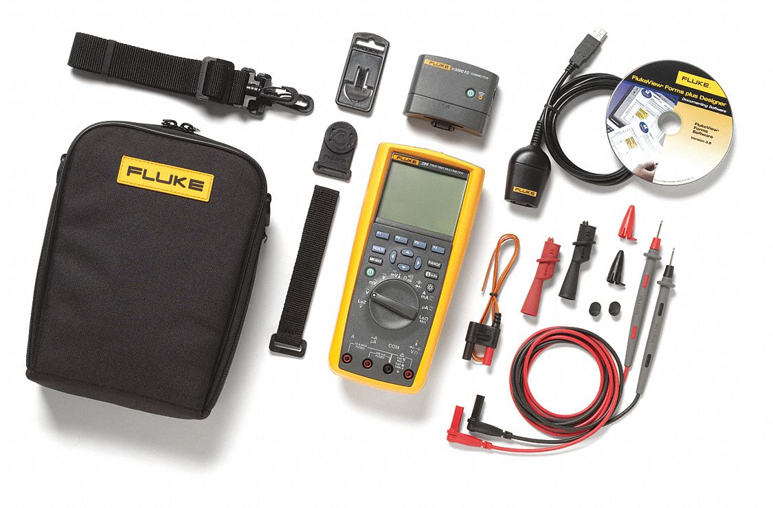 FLUKE, TRMS, Bluetooth-Compatible /Data Logging, Digital Multimeter Kit ...
