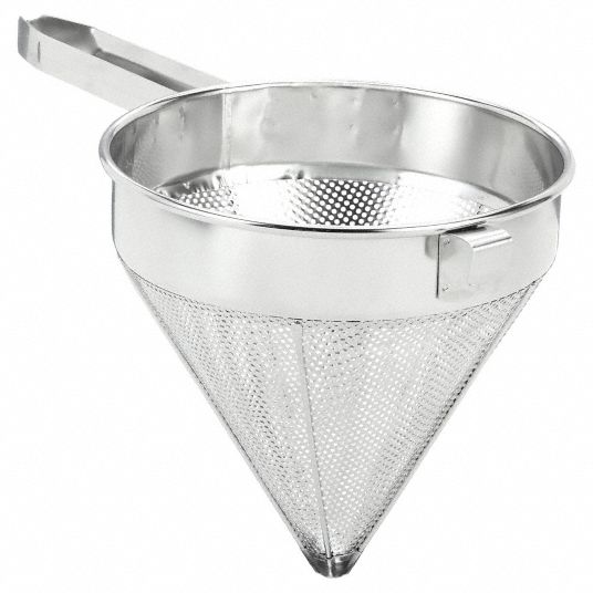 CRESTWARE, 1⁄8 in Mesh Size, 19 3/4 in Overall Lg, Mesh Strainer ...