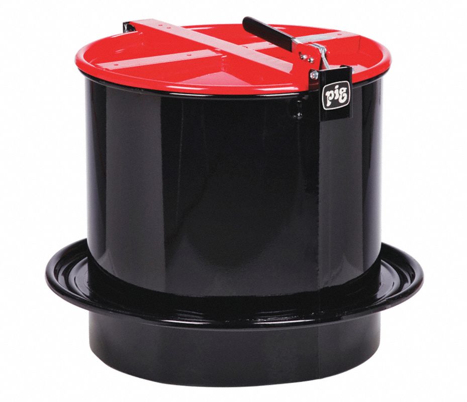 PIG Tapa para Tambor,Acero,Rojo - Cubiertas para Tambor - 45GN79 ...