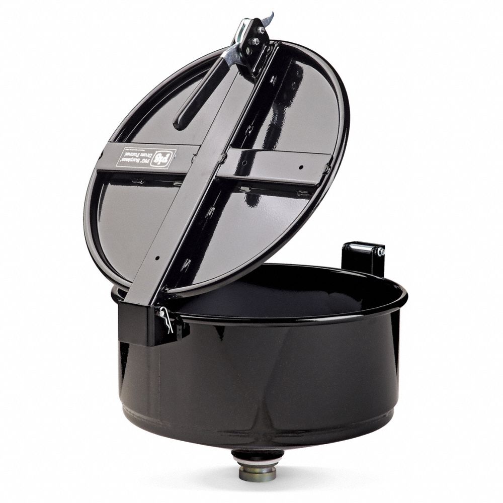 PIG Drum Funnel: Latching/Lockable, Black / Black, No Flame Arrester ...