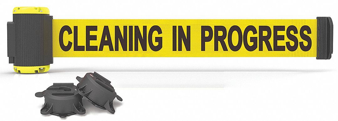 BANNER STAKES, Magnet, 7 ft Belt Lg, Magnetic Retractable Belt Barrier ...