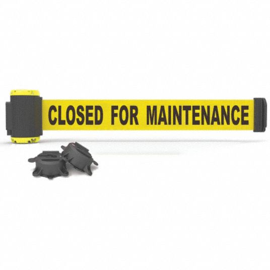 BANNER STAKES, Magnet, 7 ft Belt Lg, Magnetic Retractable Belt Barrier ...