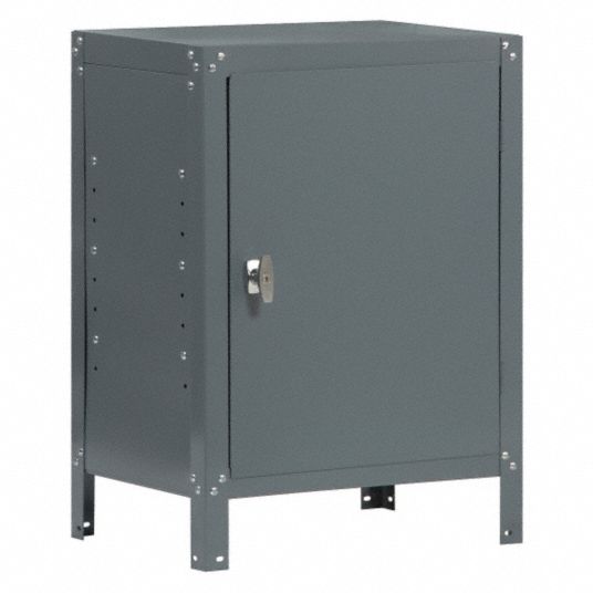 Heavy Duty Storage Cabinet, Gray, 34 in H X 24 in D - Grainger