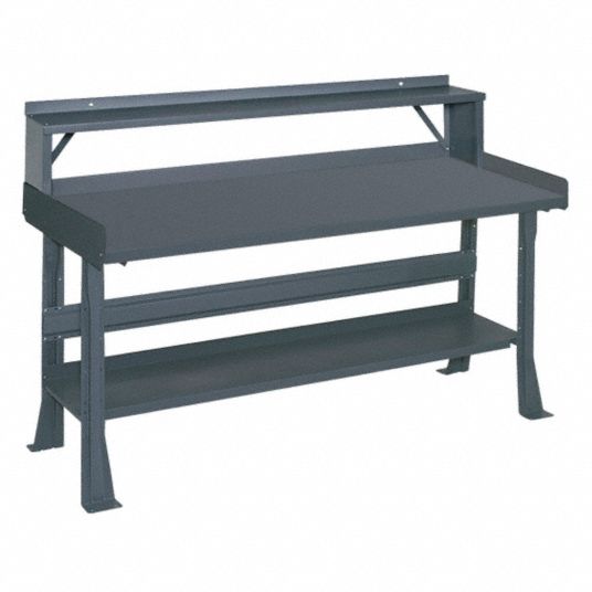 Workbench, Steel, 36 in Depth, 33 3/4 in Height, 72 in Width, 6000 lb ...