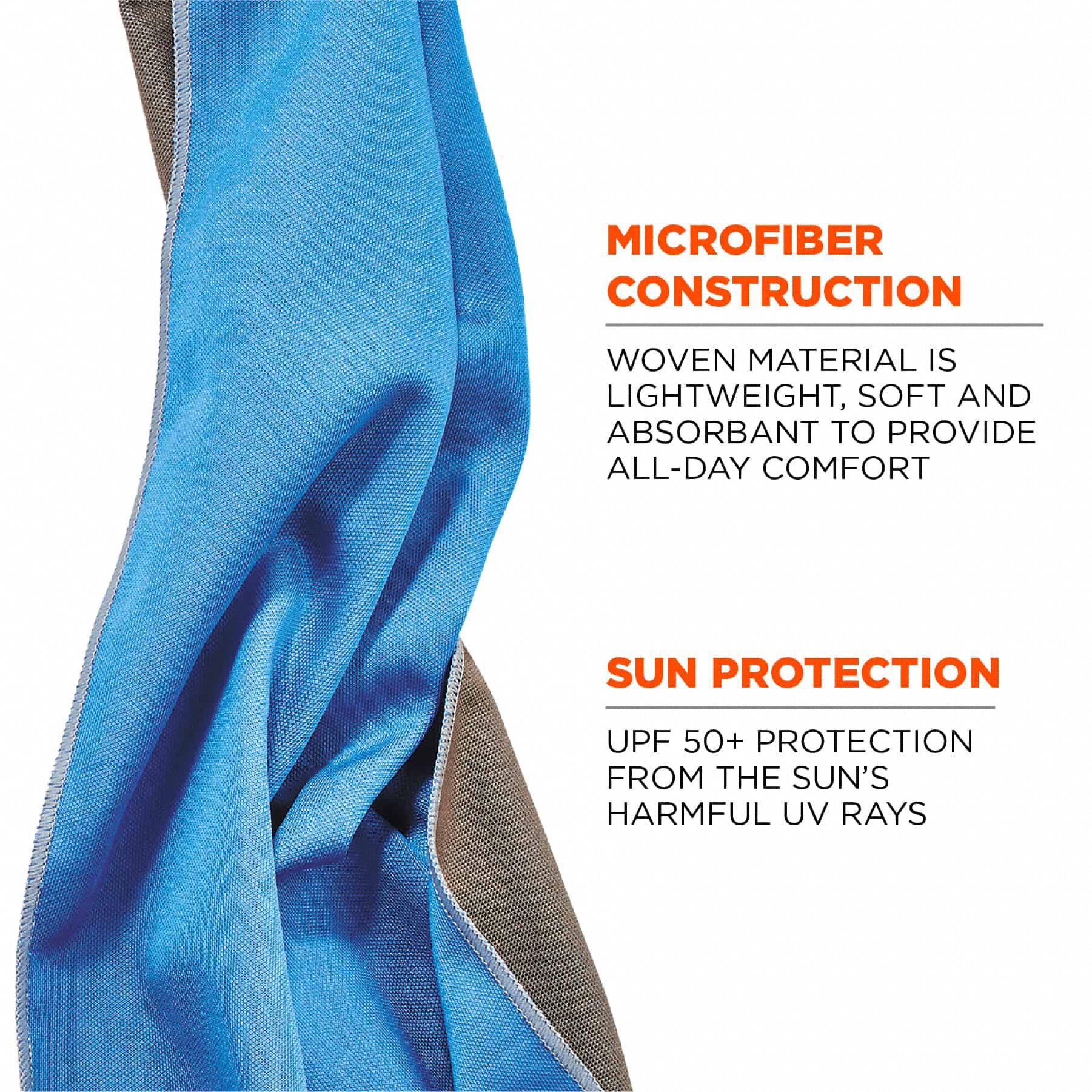 CHILL-ITS BY ERGODYNE Evaporative Cooling Towel: Blue, Universal ...