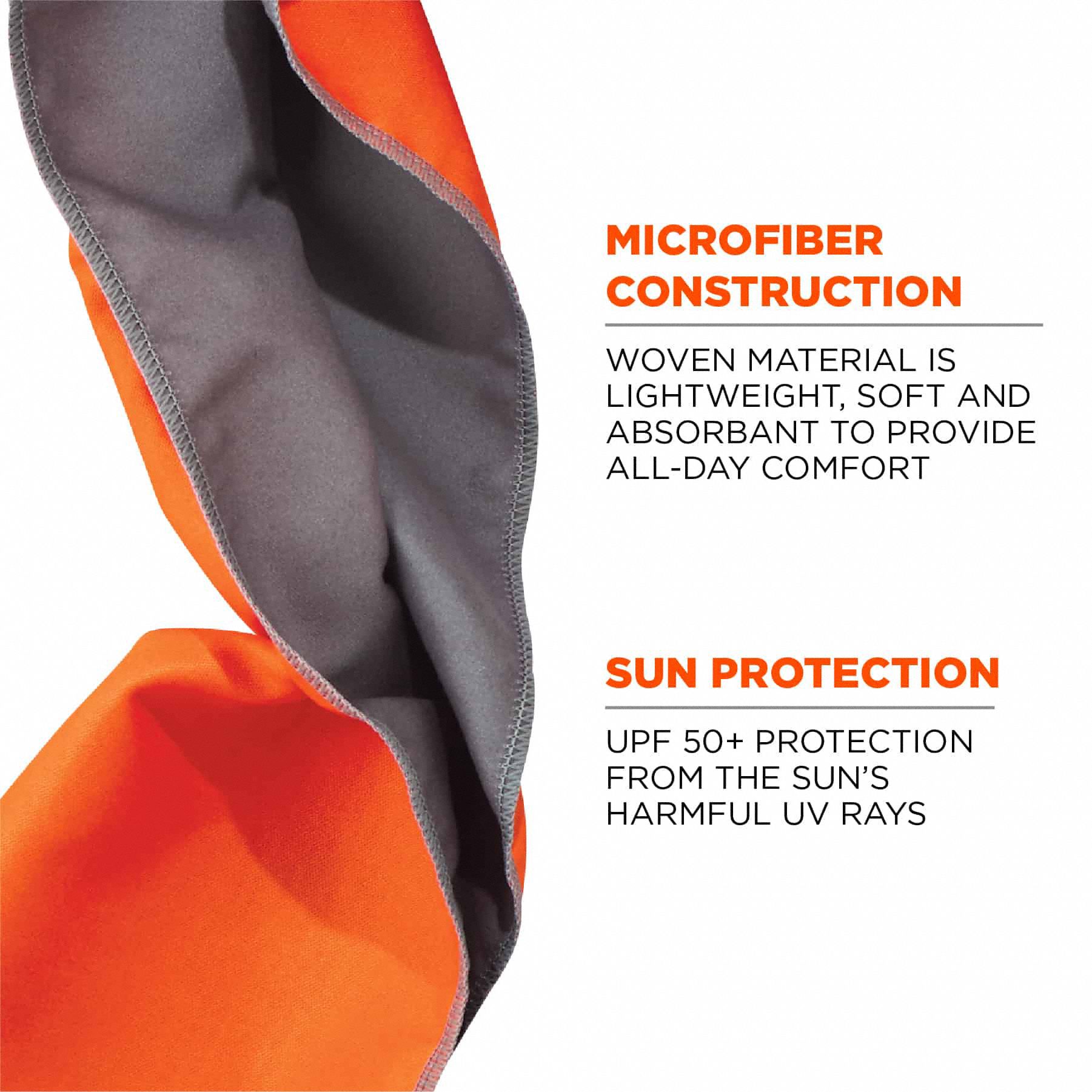 CHILL-ITS BY ERGODYNE Evaporative Cooling Towel: Orange, Universal ...