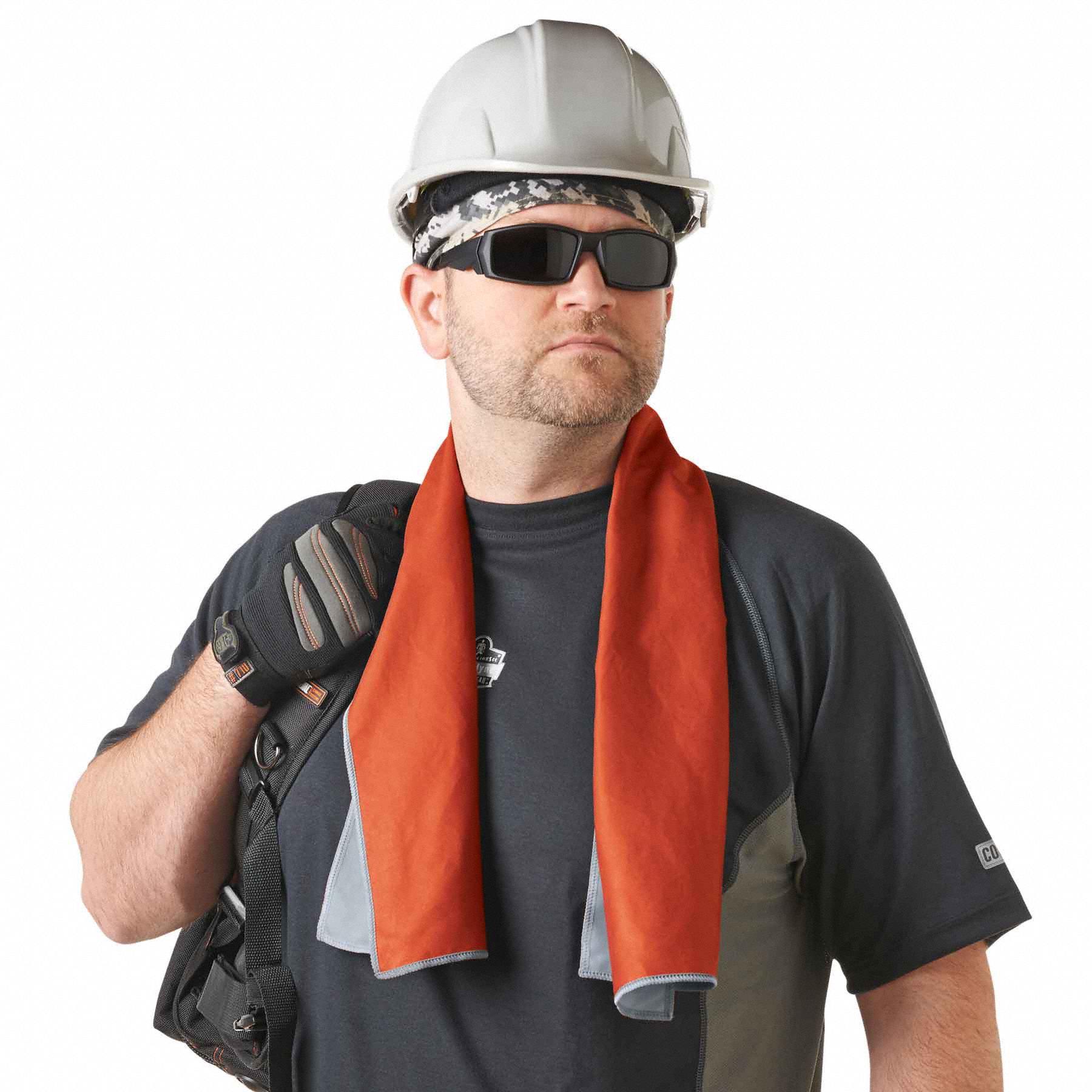 CHILL-ITS BY ERGODYNE Evaporative Cooling Towel, Nylon/Polyester ...